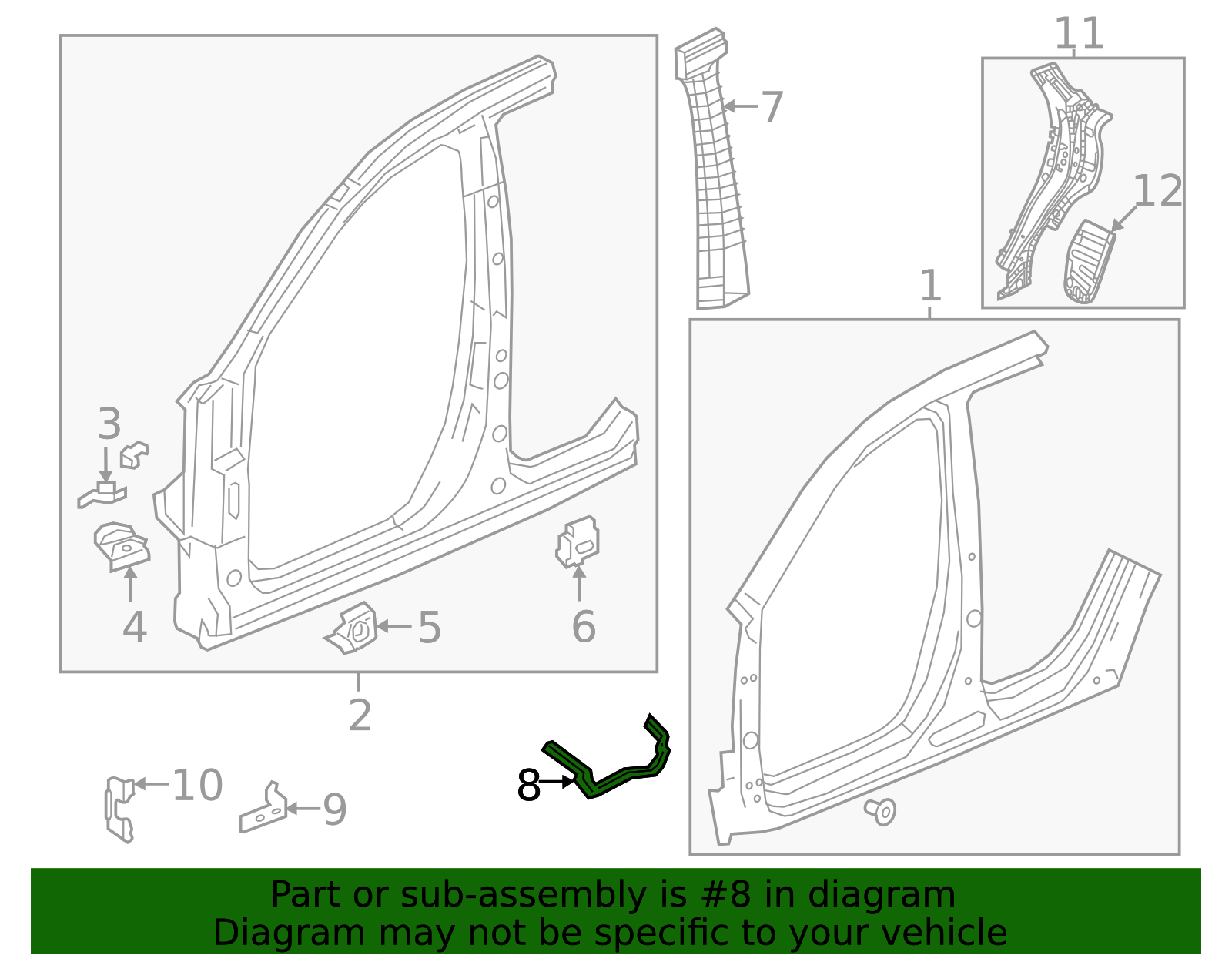 2019-2025 Acura RDX Body B-Pillar Baffle Plate 63647-TJB-A01 | Acura ...