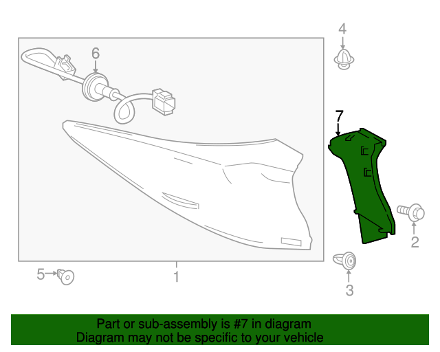 2017-2022 Toyota Prius Prime Tail Light Cover 81497-47030 ...