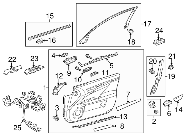 2013-2015 Lexus Door Trim Molding 67782-30380-E0 | AutoNationParts.com