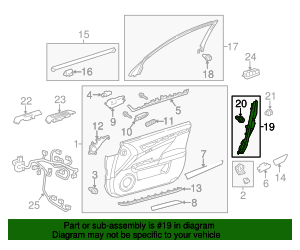 67712-30131-C0 - Door Panel Insert 2014-2020 Lexus | AutoNationParts.com