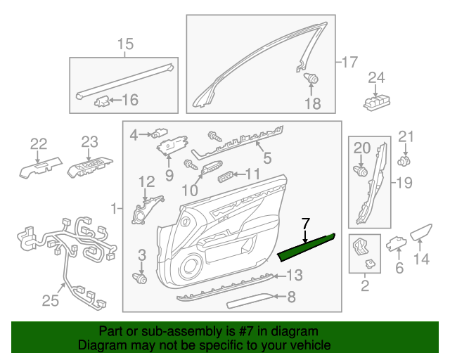 2013-2015 Lexus Upper Trim 67781-30400-E0 | OEM Parts Online