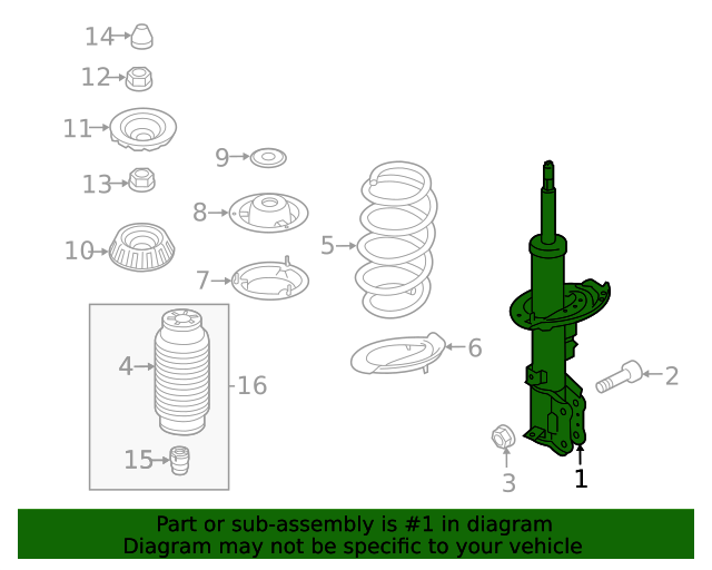 54650-H9000 - Strut 2018-2019 Kia Rio | Kia.Parts Store
