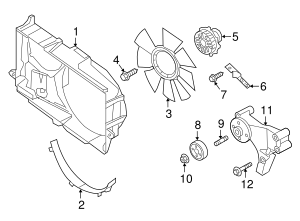 2004-2023 Nissan Engine Cooling Fan Clutch Bolt 081A6-6121A ...