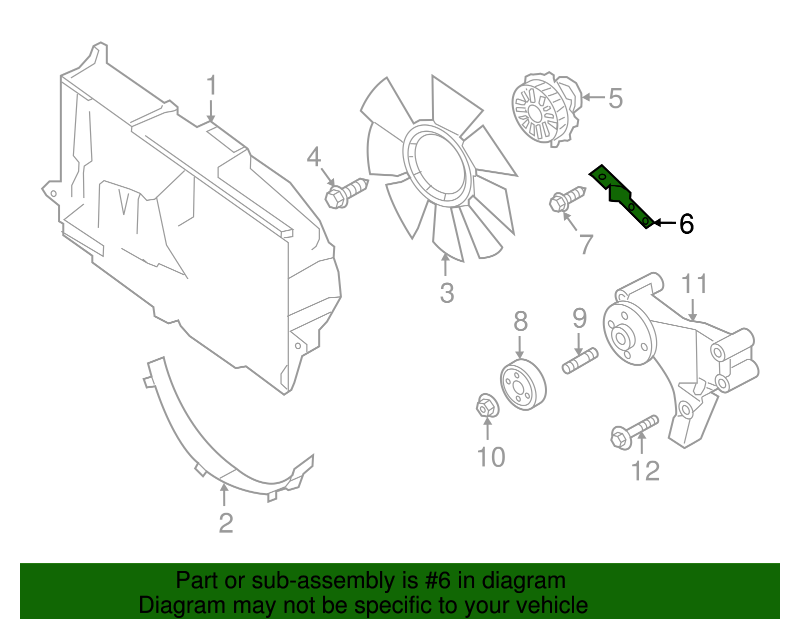 14076-1LA1A - Fan Clutch Bracket - 2016-2024 Nissan | Nissan OEM Parts ...