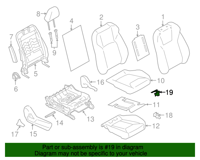 2018-2023 Subaru Crosstrek Track End Cap 64115FL020VH | Subaru Parts ...