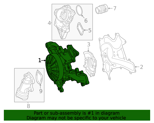 276-200-08-01-80 - Water Pump 2015-2023 Mercedes-Benz | Mercedes-Benz ...