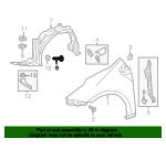 2012-2020 Toyota Bumper Cover Fastener 47749-06010 | Toyota Parts Center