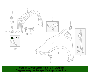 53879-47020 - Pad Retainer - 2019-2024 Toyota | OEM Genuine Toyota Parts