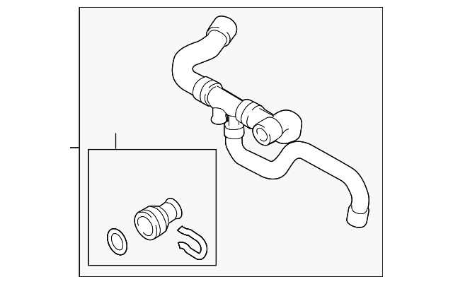 8J0-121-101-D - Upper Hose 2009-2015 Audi | Audi OEM Parts