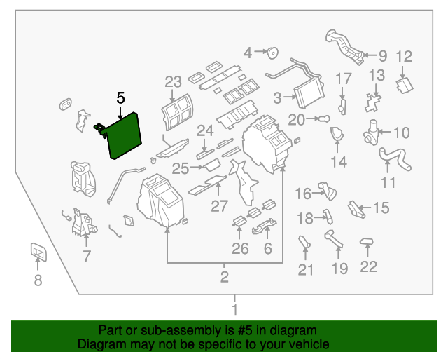 2023 Nissan GT-R Evaporator Assembly 27280-JF15B | TascaParts.com