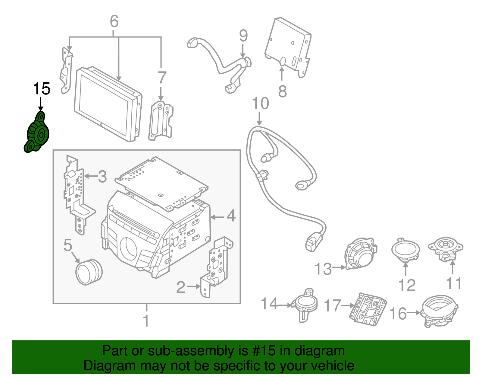 96310-3R900 - Speaker 2012-2014 Hyundai Azera | AutoNation Parts