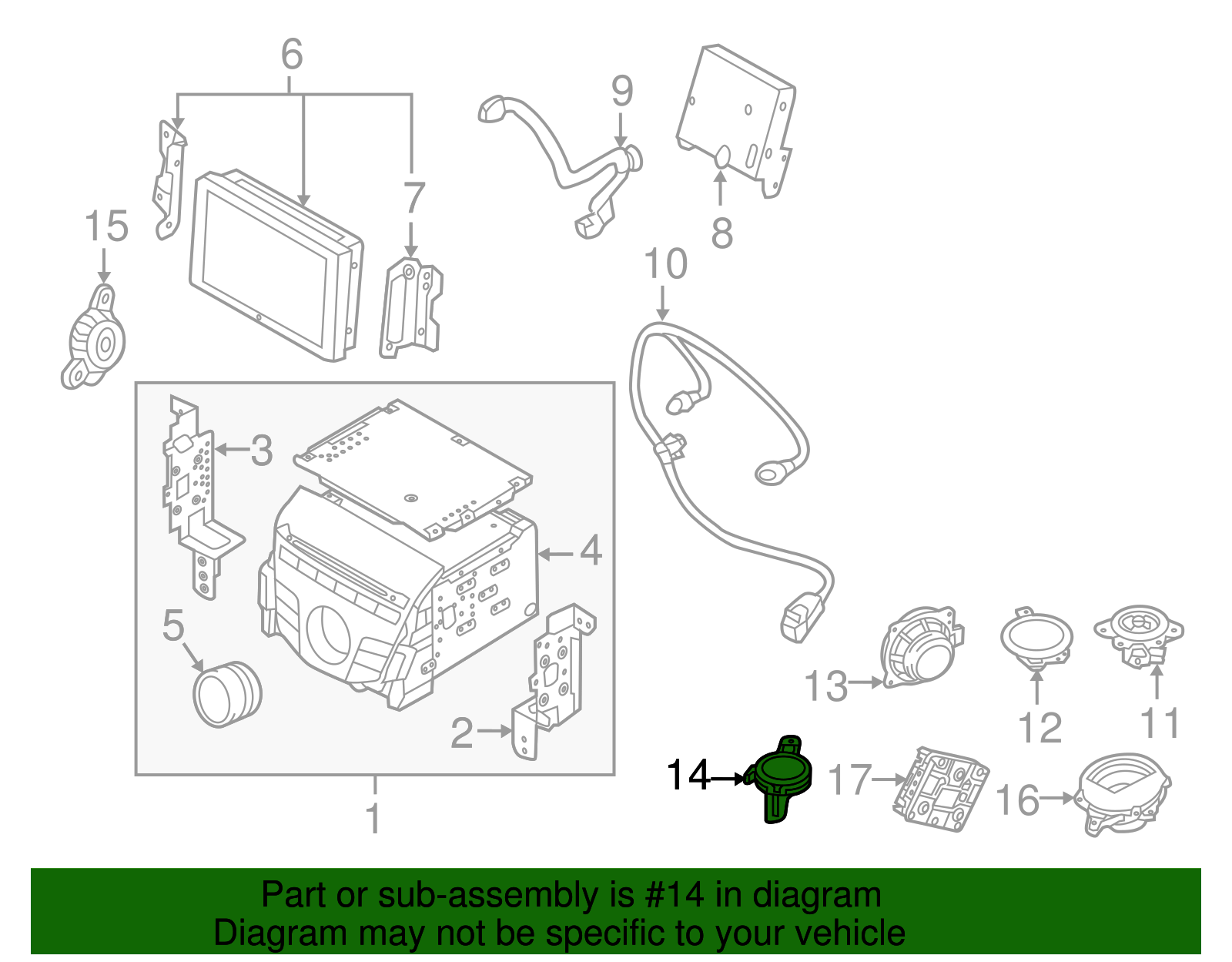 96361-F5500 - High-Quality Speaker for 2015-2017 Hyundai Azera ...