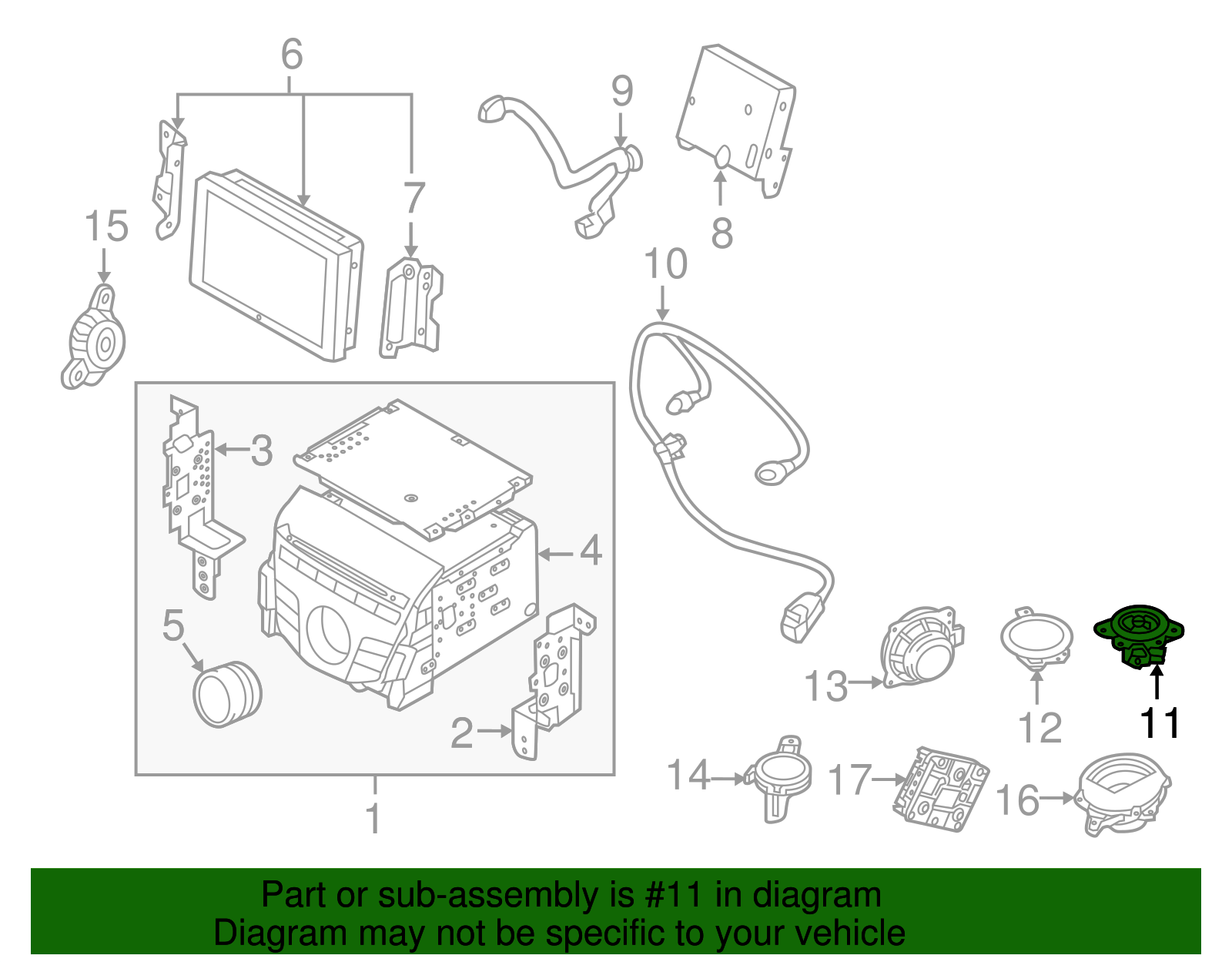 96320-F5500 - Speaker 2015-2017 Hyundai Azera | AutoNation Parts