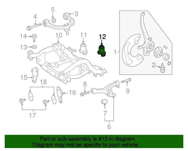 2006-2019 Mercedes-Benz Rear Mount 166-331-01-42 | MB OEM Parts