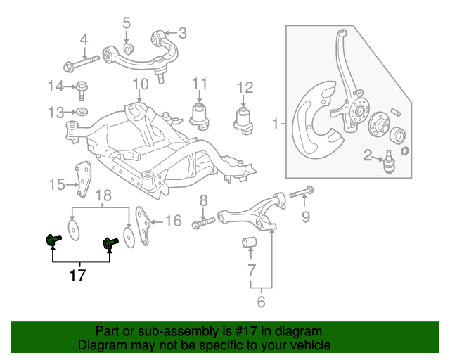 001-990-94-00-05 - Suspension Cross-Member Bolt 2007-2012 Mercedes-Benz ...