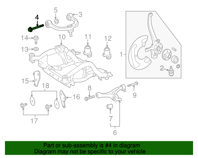 2007-2012 Mercedes-Benz Suspension Control Arm Bolt 000000-003200 | MB ...