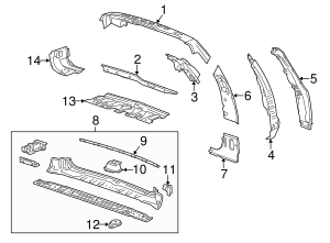 2015-2020 GM Side Frame - Driver's Side (LH) 23159074 | GetOEMParts.com