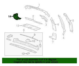 23195041 - Driver Side Back Body Opening Frame Filler 2015-2020 GM ...