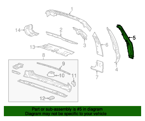 2015-2020 GM Driver Side Body Side Outer Panel Filler 22979701 GM ...