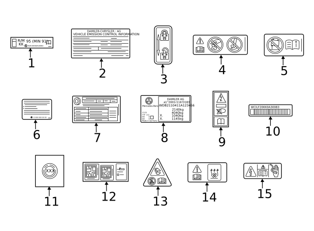 2602210100 - Emission Label 2020-2021 Mercedes-Benz CLA 250 | Mercedes ...