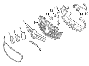000-888-00-00 - Emblem Base Plate - 2017-2021 Mercedes-Benz ...