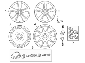 2018-2023 Land Rover Wheel Lock Kit LR116657 | OEM Parts Online