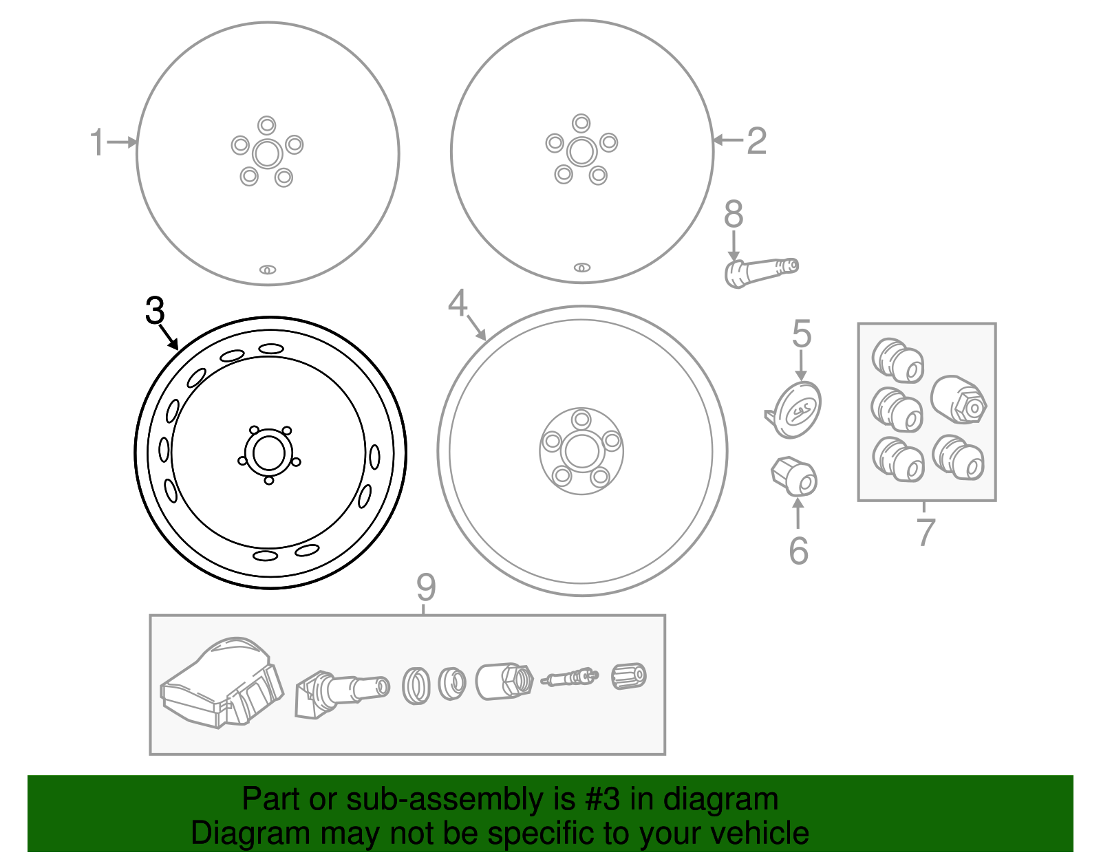 Genuine OEM 22" Style 7015, Gloss Black Part# LR138065 Fits 2018-2023 ...