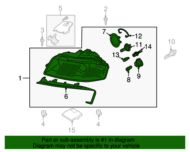 8P0-941-029-AE - Headlamp Assembly 2007-2008 Audi | Audi OEM Parts