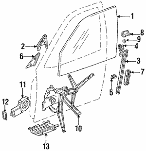 51321938884 - 1989-1999 BMW Guide Rail Slider (51-32-1-938-884) | BMW ...