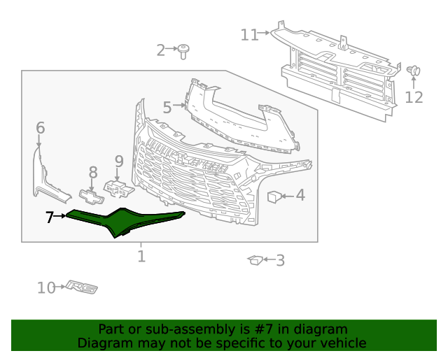 2019-2022 Chevrolet Blazer Black Ice Chrome Front Driver Side Grille ...