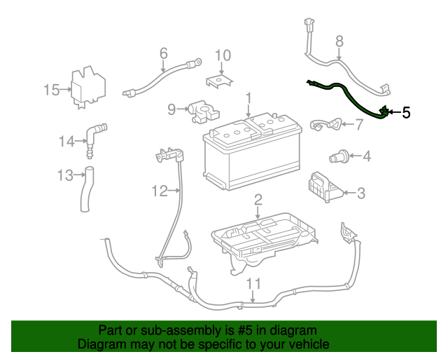 906-540-03-41 - Ground Cable 2010-2013 Mercedes-Benz | Mercedes-Benz ...