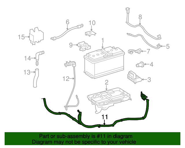 906-440-16-41 - Positive Cable 2010-2013 Mercedes-Benz | Mercedes-Benz ...
