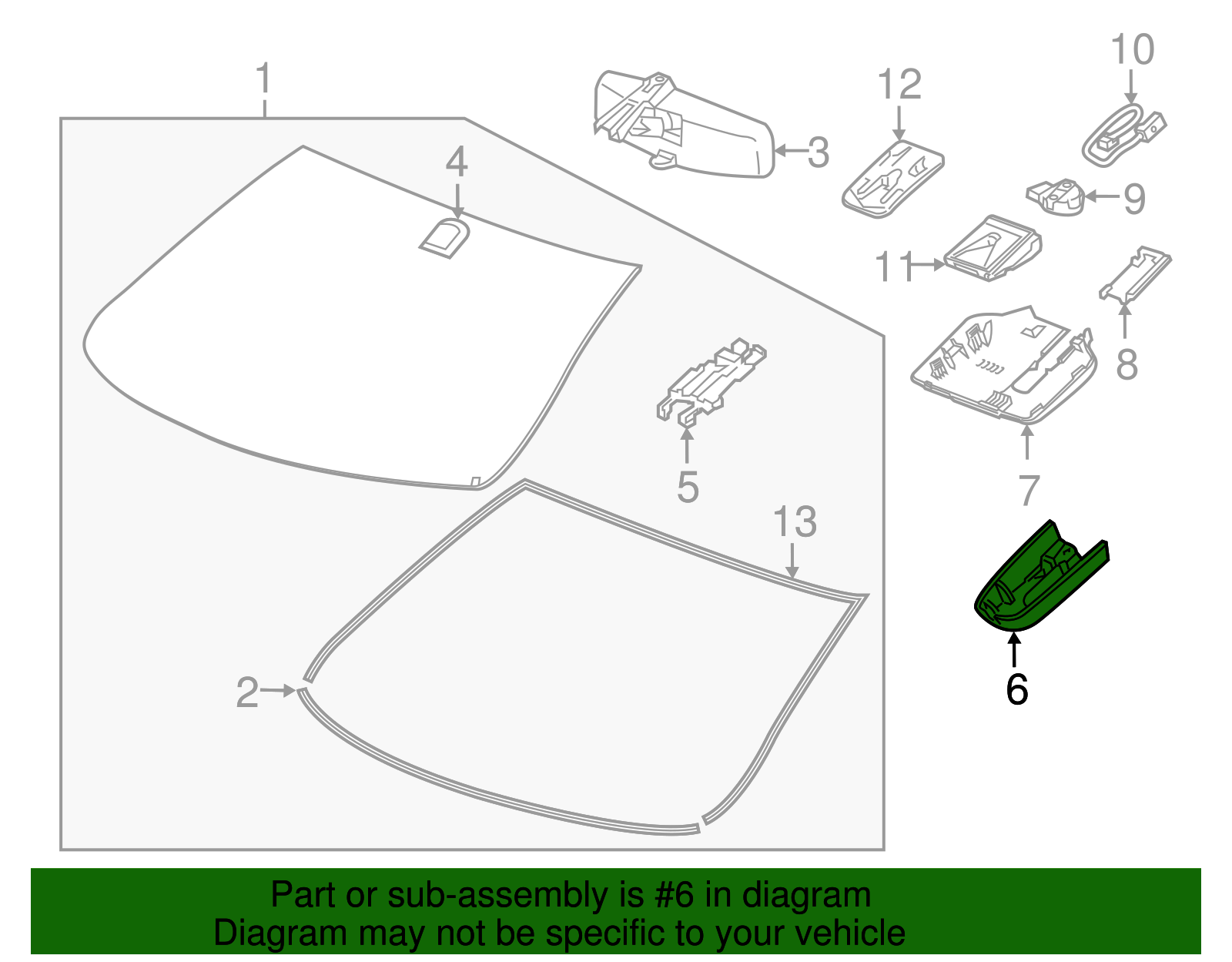 23420260 - Jet Black Windshield Multi-Function Sensor Mount Bracket ...