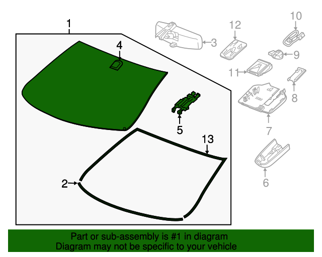 2016-2022 Chevrolet Malibu Windshield 84184887 | GM Parts Center