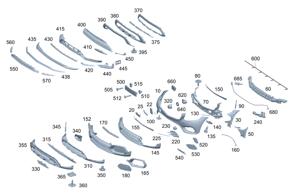 2016-2023 Mercedes-Benz Cover, Bumper Area 2538854706 | MB Parts Store