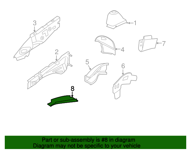 2008 Saturn Astra Rail Reinforced 93186898 | GMPartsDirect.com