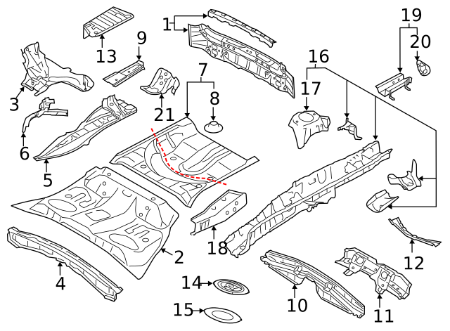 2018-2023 Subaru Crosstrek Rear Body Panel 52401FL0209P | Subaru Parts ...