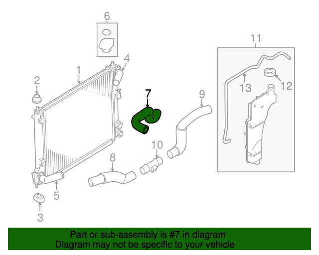 2017 Nissan Juke Radiator Coolant Hose 21501-3YM0B | Nissan Parts Plus
