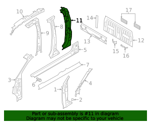 2019-2021 Ford Ranger Rear Pillar KB3Z-2641032-A | OEM Parts Online