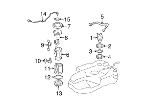 23221-62060 - Electric Fuel Pump 2004-2007 Toyota Highlander ...