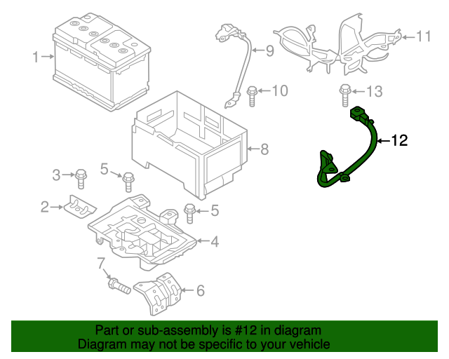 2016-2020 Kia Optima Negative Cable 91860-D5110 | OEM Parts Online