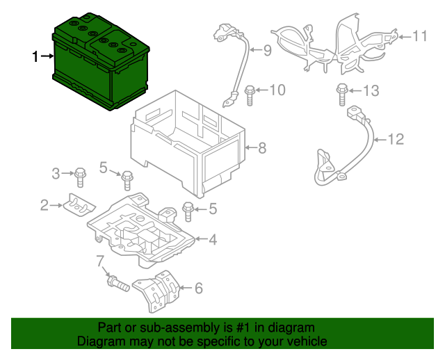 2014-2024 Kia Vehicle Battery 37110-F2720 | TascaParts.com