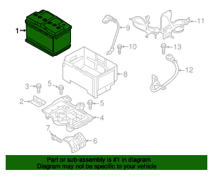 2014-2024 Kia Vehicle Battery 37110-F2720 | TascaParts.com