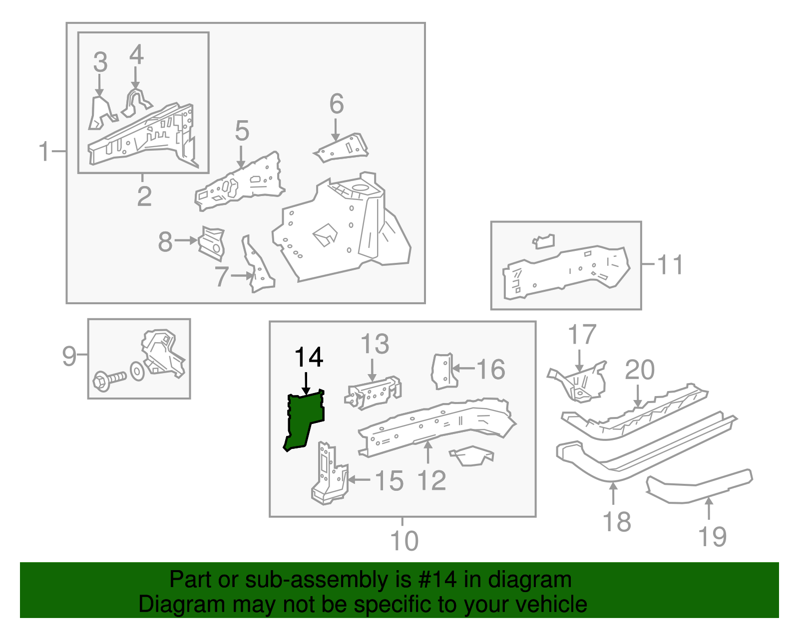 57032-78010 - Rail Extension 2015-2021 Lexus | Lexus Parts Outlet