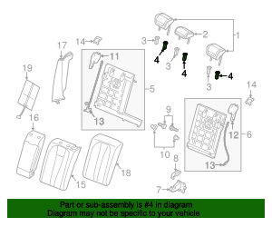 8W0-886-919-A-4PK - Headrest Guide 2017-2024 Audi | AutoNation Parts
