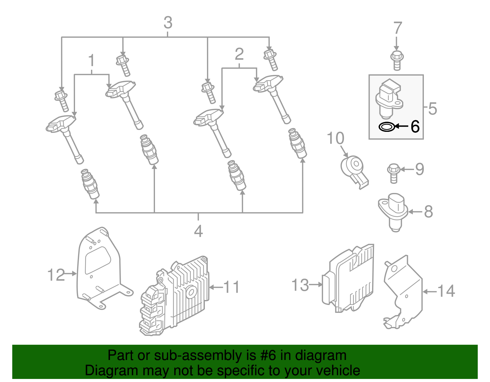 2007-2024 Nissan Camshaft Sensor O-Ring 22131-EN205 | Bronco Motors ...