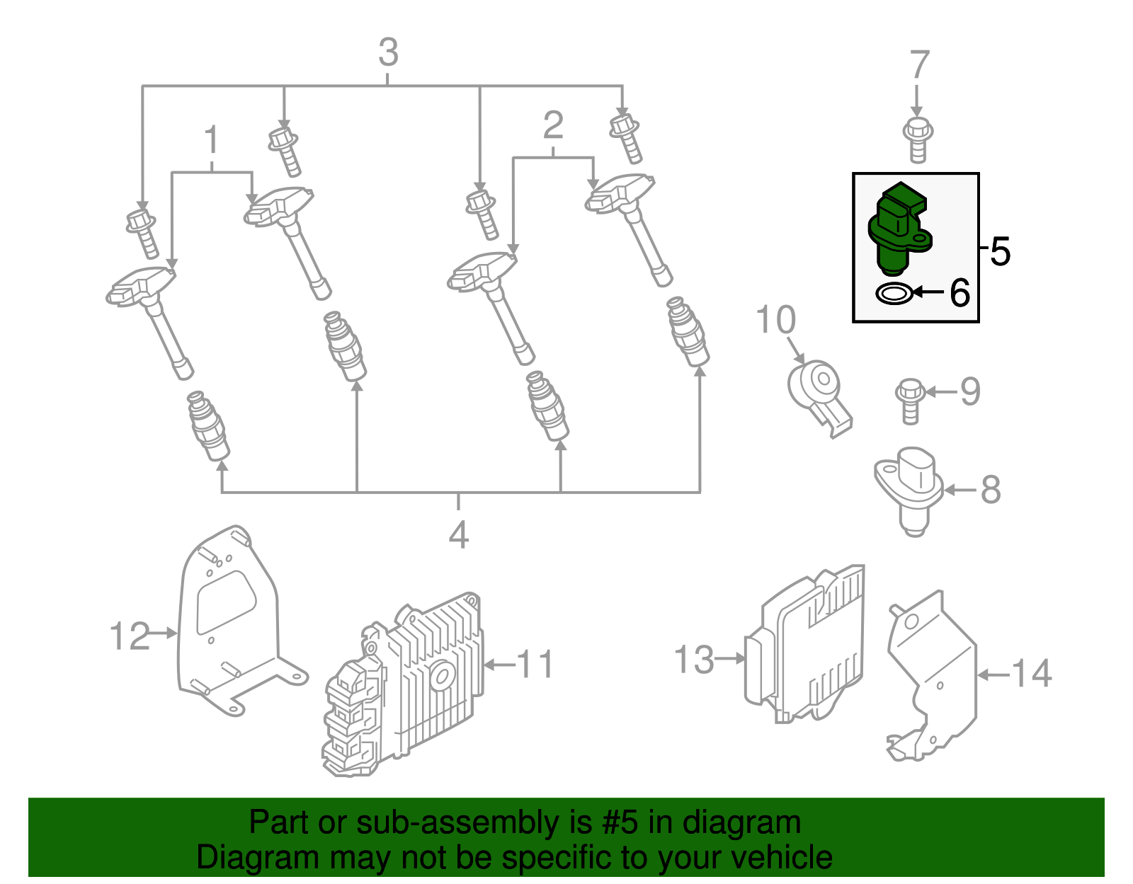 2016-2024 Nissan Camshaft Position Sensor 23731-1CA1B | OEM Parts Online