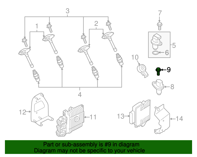 2016-2023 Nissan Engine Camshaft Position Sensor Bolt 08158-62033 ...
