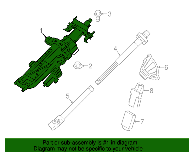 32306894879 - 2016-2024 BMW Column Assembly (32-30-6-894-879) | BMW of ...