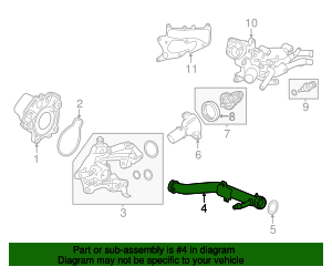 19505-5K0-A00 - Connector Pipe 2014-2015 Honda Accord | Honda Parts Online